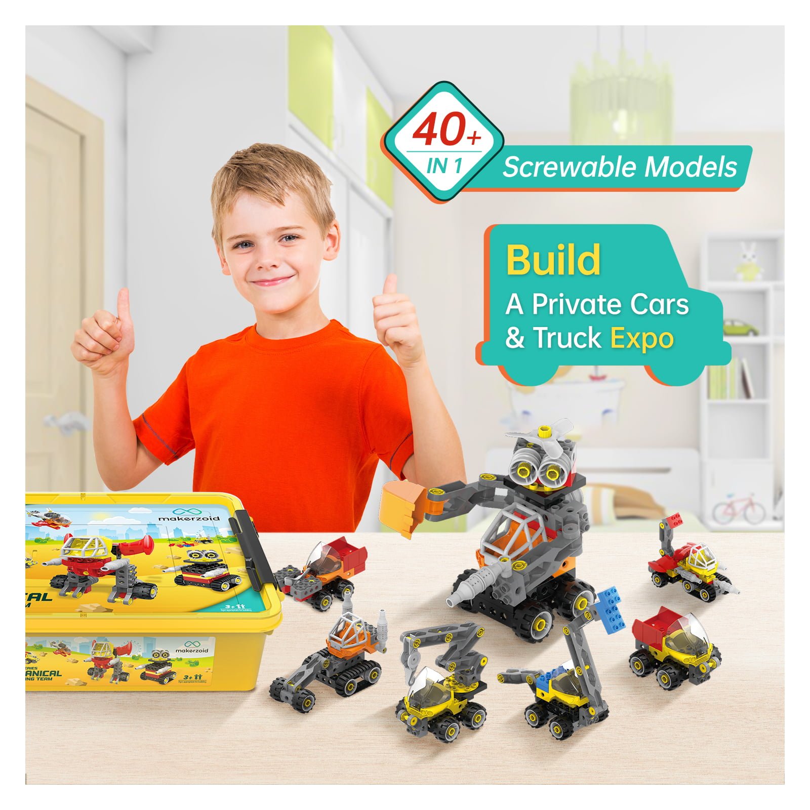 Mechanical Construction Set Big Building Blocks